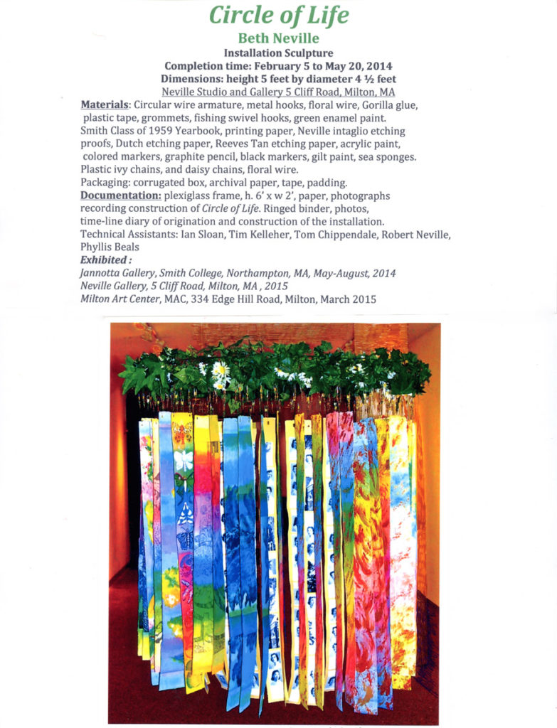 Circle of Life Sculpture: development and installation – Beth Neville